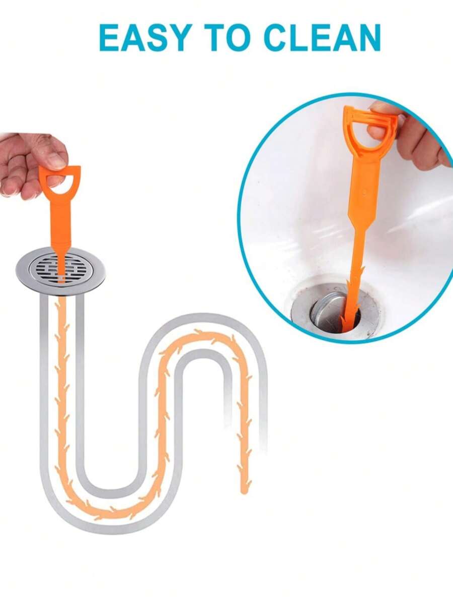 6 Pack 25 Inch Drain Clog Remover,Hair Snake Tool Drain Opener, Sink ...