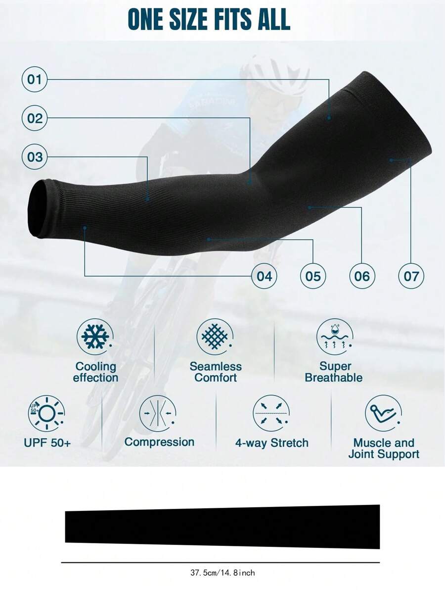 3 Pairs Arm Sleeves For Men Women,Compression Sleeves To Cover Arms For ...