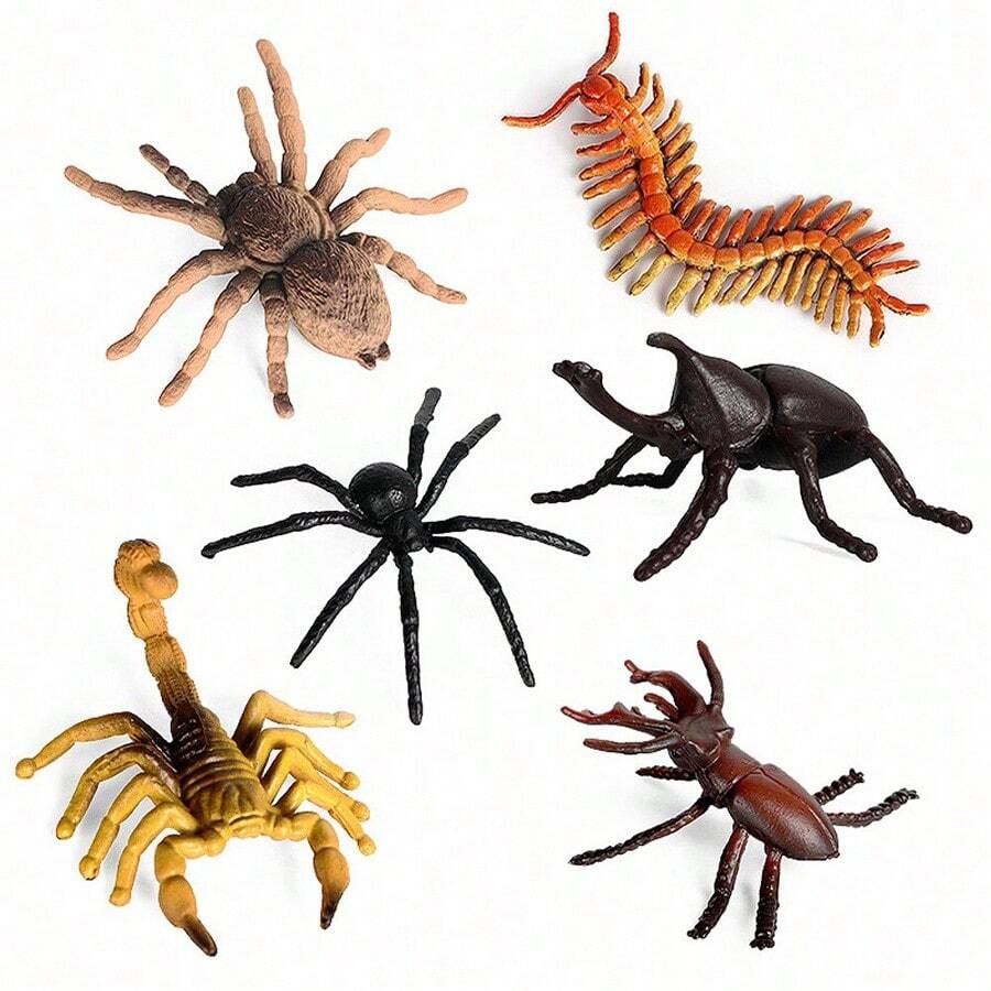 12PCS Realistic Bugs Figures Toys - Plastic Insects Figurines Set With ...