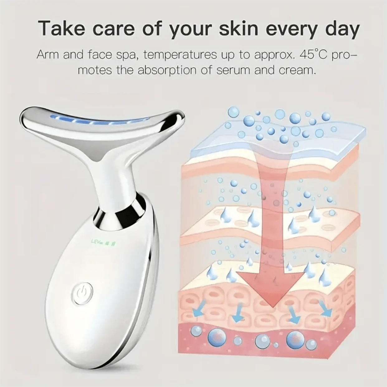 1pc Neck & Face Beauty Device, Skin Care Facial Massager, 3-In-1 ...