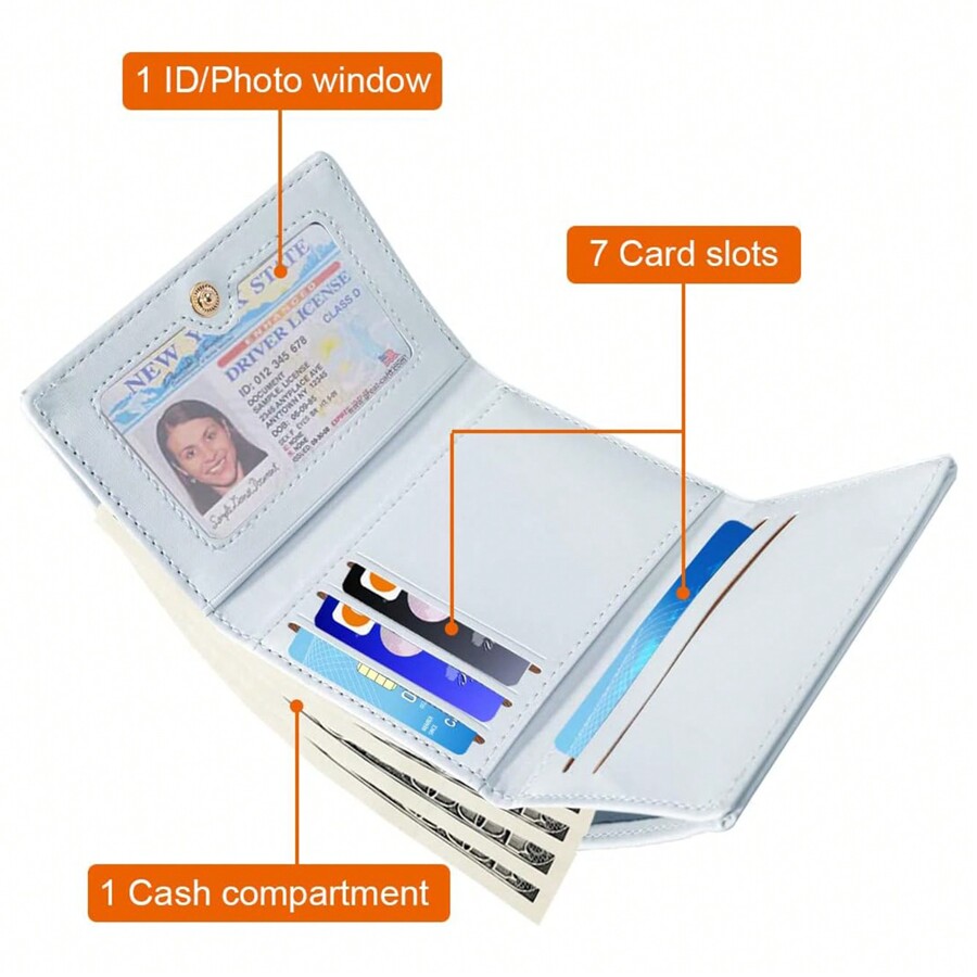 Wallets Girls Cute Bow Small Wallet Aesthetic Window For (Multi-Color ...