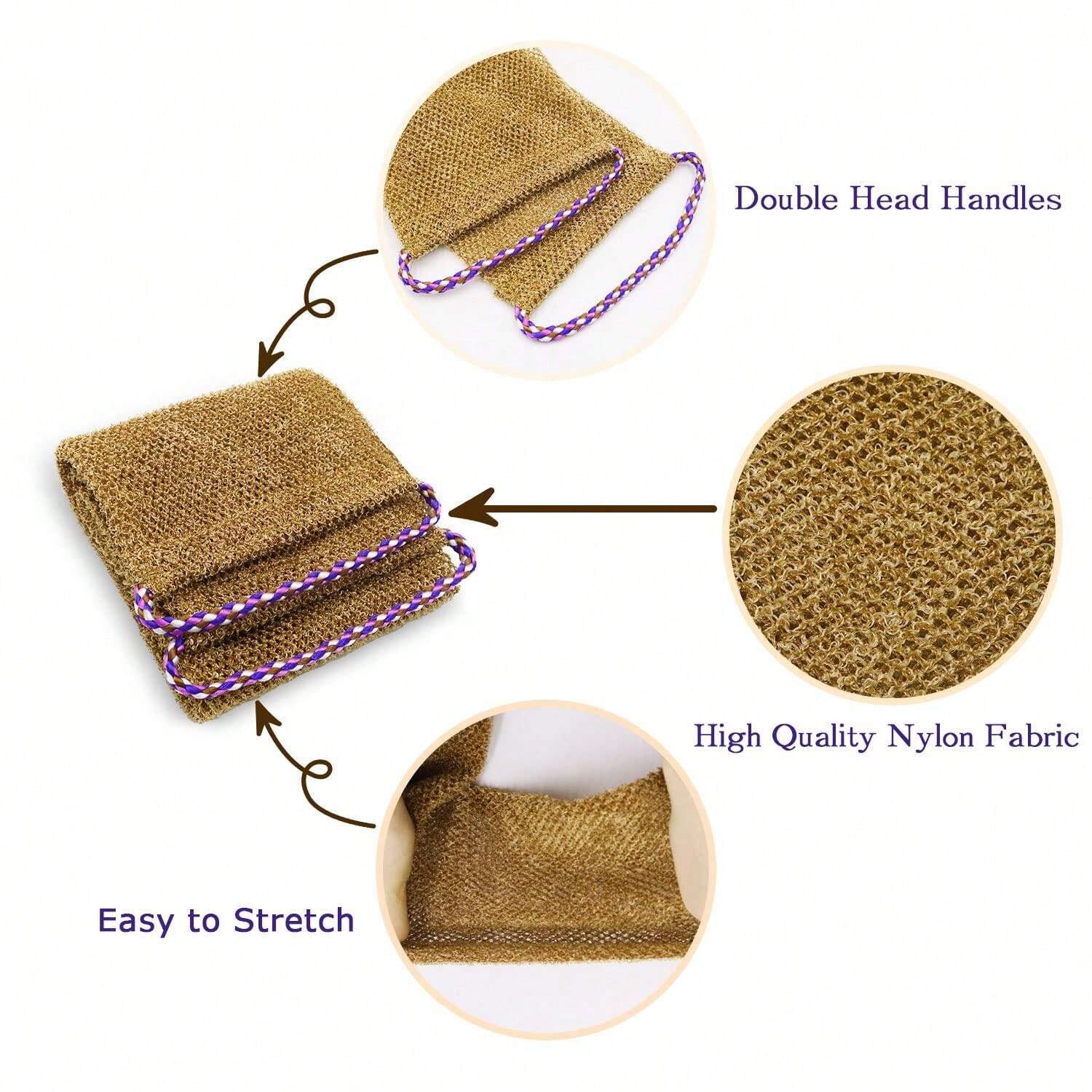 African Net Sponge With Handles Long African Exfoliating Net Washcloth ...