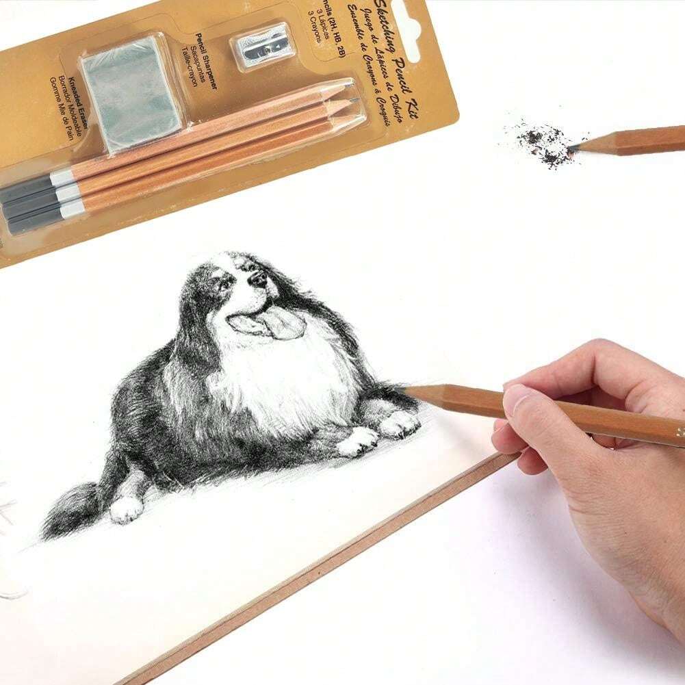 Set de lápices para dibujo y bocetos, 2H HB 2B, kit de lápices profesionales de grafito para ...