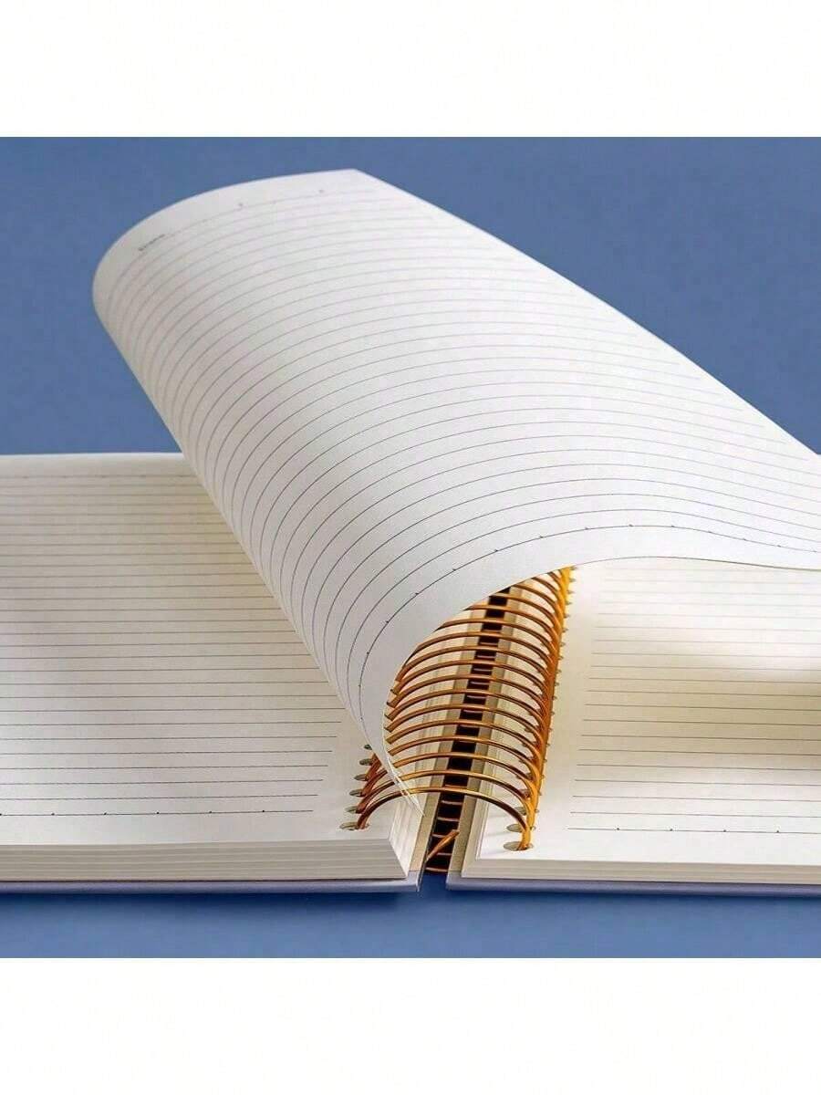 Metal Sturdy Large Coil 16k Thickened Surface Horizontal Line Copying Notebook Diary Extra