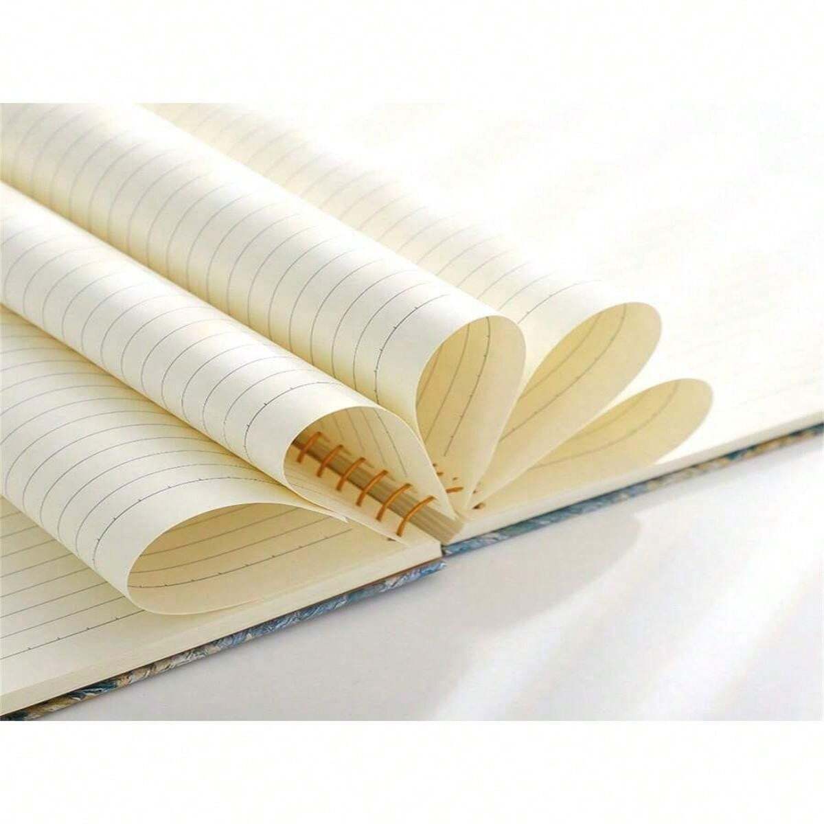 Metal Sturdy Large Coil 16k Thickened Surface Horizontal Line Copying Notebook Diary Extra