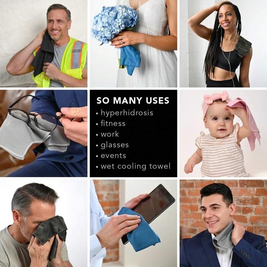 Sweat Absorbing Handkerchiefs - The Original Sport Microfiber Hankies ...