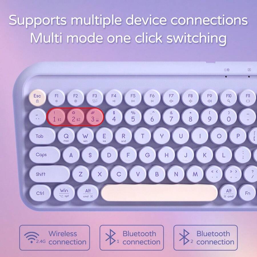 JOMAA Wireless Bluetooth Keyboard, Ergonomic Silent Computer Keyboard ...