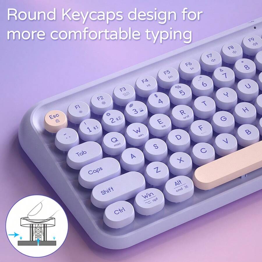 JOMAA Wireless Bluetooth Keyboard, Ergonomic Silent Computer Keyboard ...