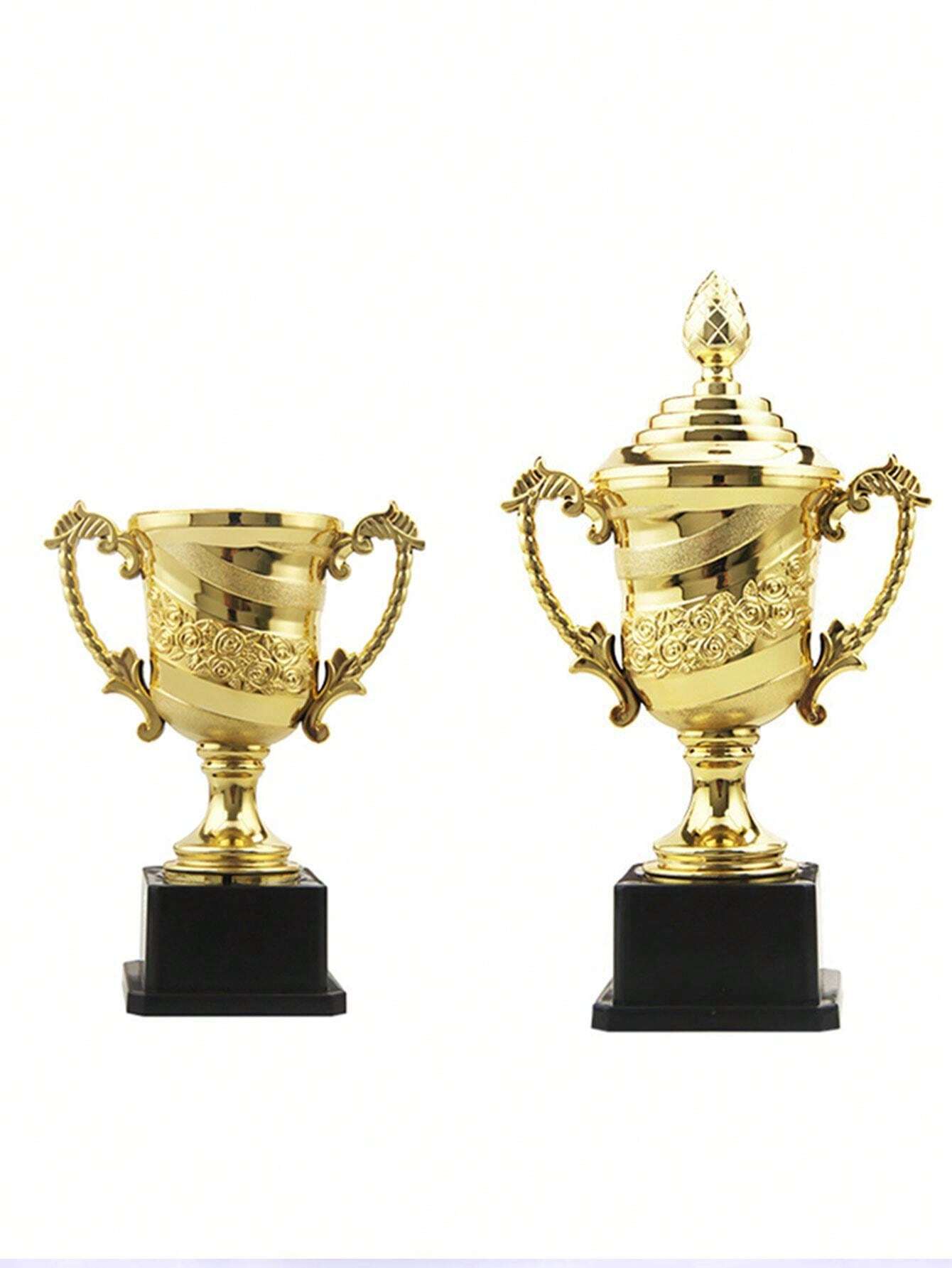 1pc Gold Award Trophy Large Trophy Cup With Golden Rose For Kids And ...