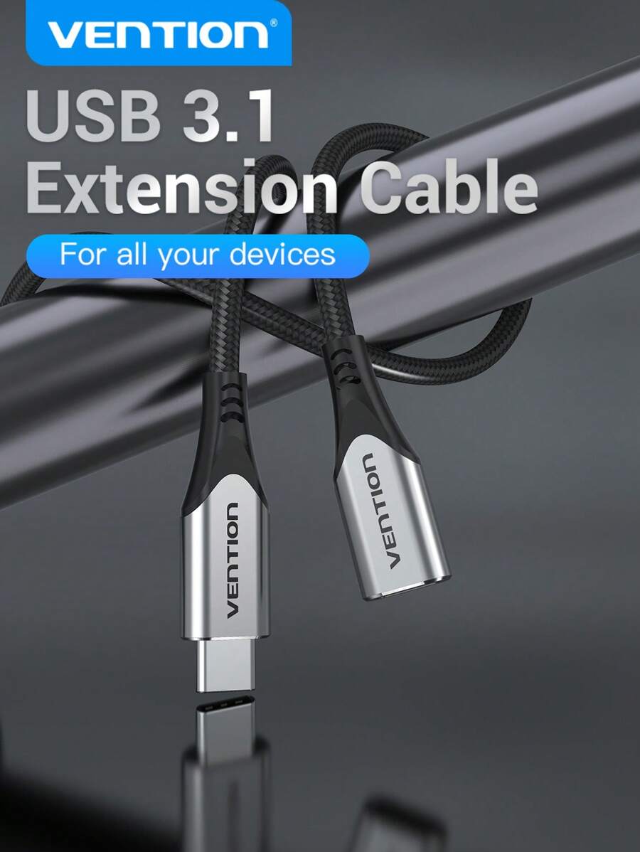 VENTION Câble d'extension USB VENTION 60W USB Type C 3.1 mâle à femelle pour charge et ...