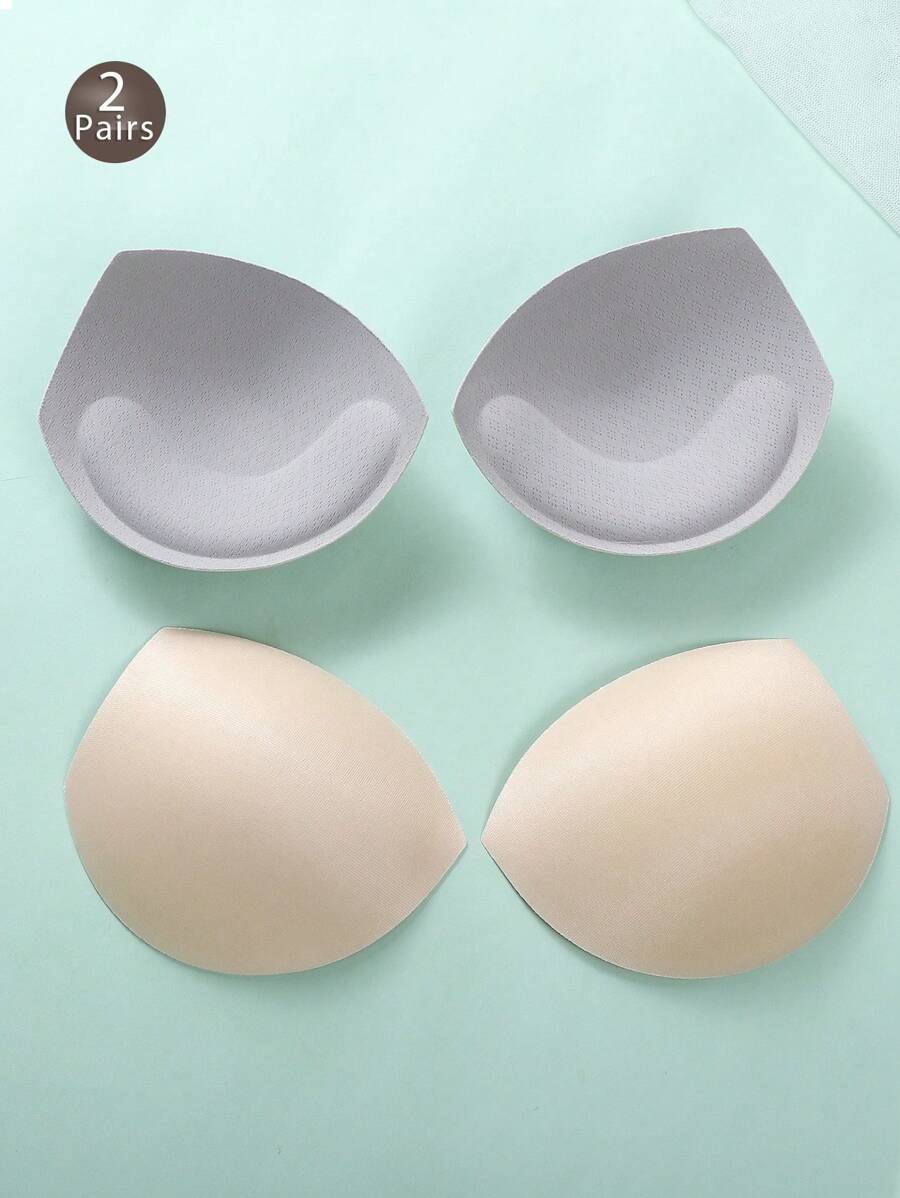 2 Pairs Breathable Mesh Latex Bra Inserts Pad With Fixed Cup For Anti ...