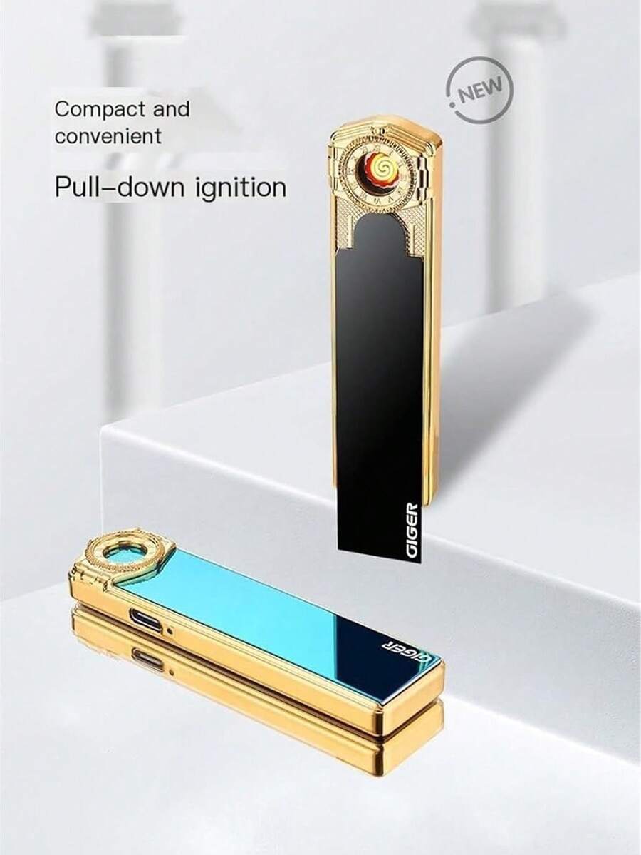 USB Rechargeable Lighter Windproof Lighter Electronic Lighter Push-Pull ...