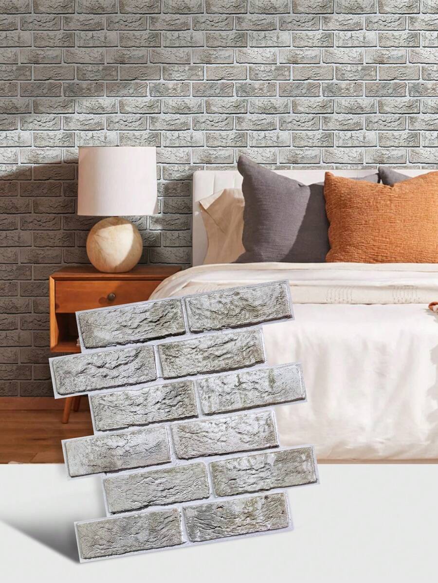 3D Faux Brick Tile Stickers, Faux Panels Peel And Stick, Self-Adhesive ...