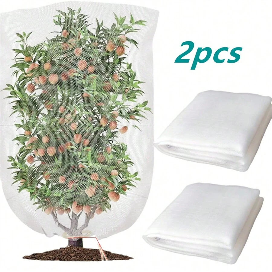 Garden Guard: 2-Piece Drawstring Plant Protection Nets, 2.3Ft X 3.4Ft ...