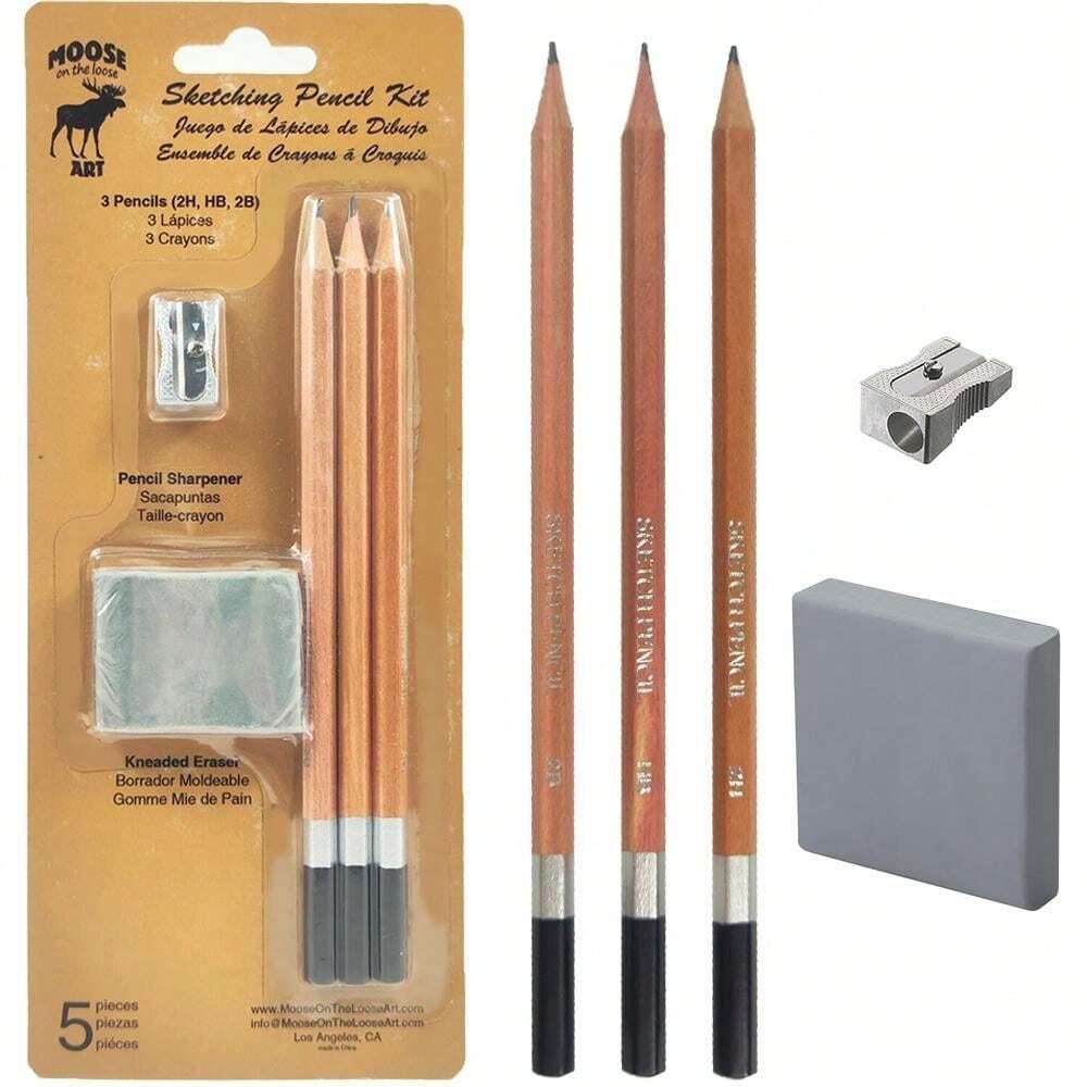 Set de lápices para dibujo y bocetos, 2H HB 2B, kit de lápices profesionales de grafito para ...