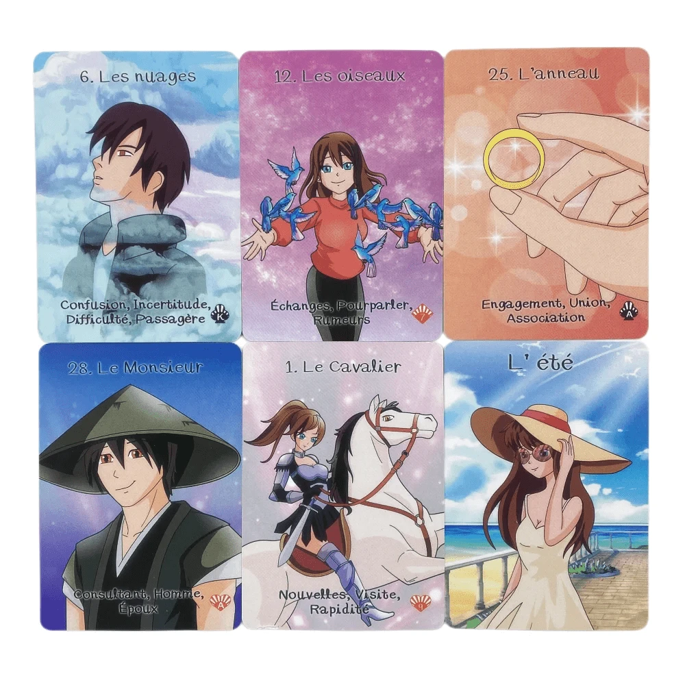 Lenormand Du Japon Oracle Cards Full French Cards Deck Tarot Divination ...