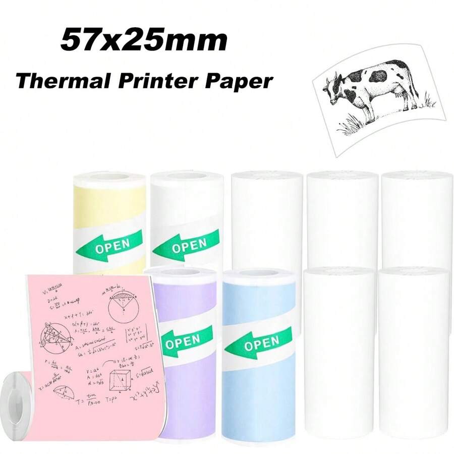 10 Rolls Of Printing Paper,For Inkless Thermal Printer For Photo ...
