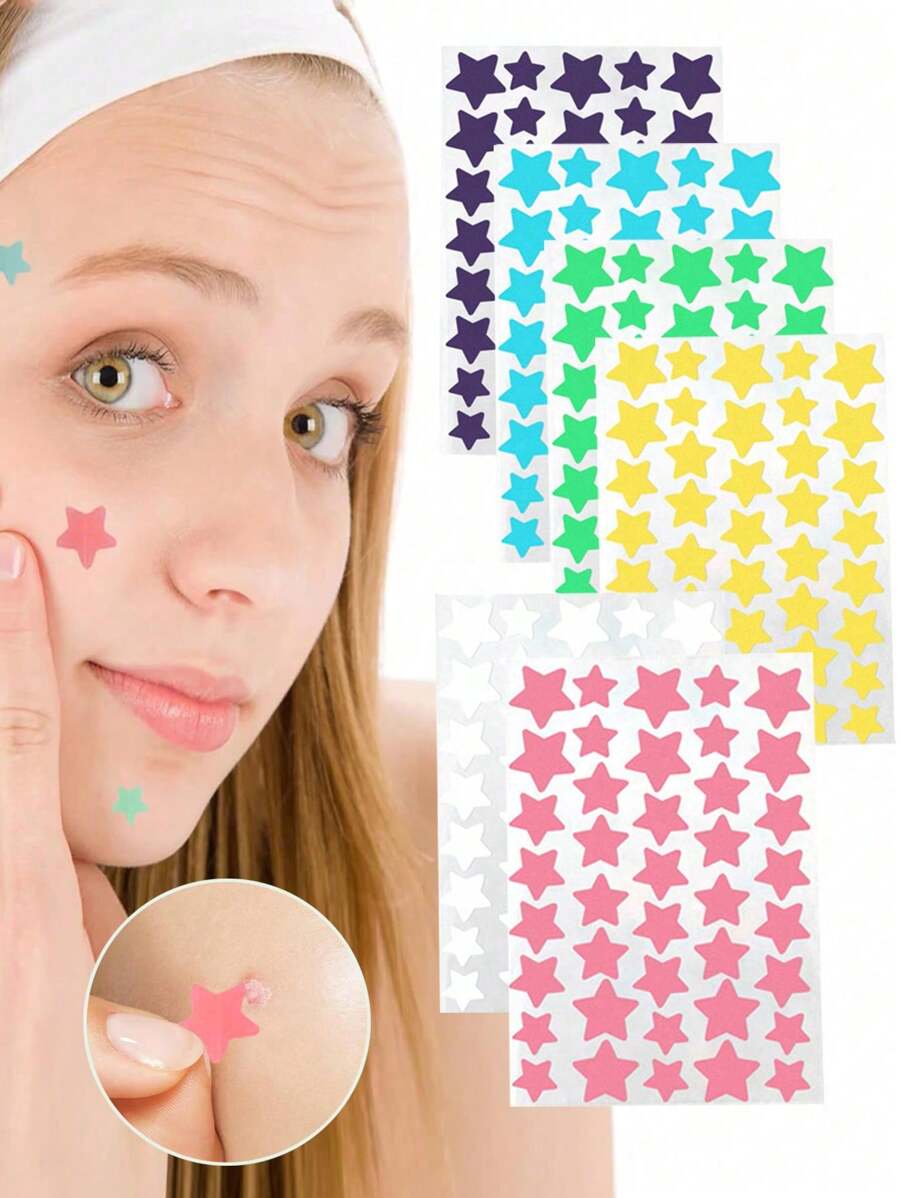 320pcs-Cartoon Facial Cover Colored Stickers,Hydrogel Patch, Essential ...