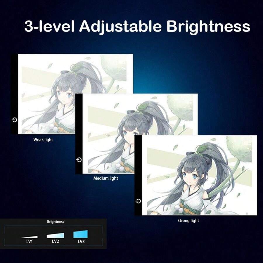 Portable A5 Tracing LED Board Light Box, Ultra-Thin Dimmable USB Cable ...