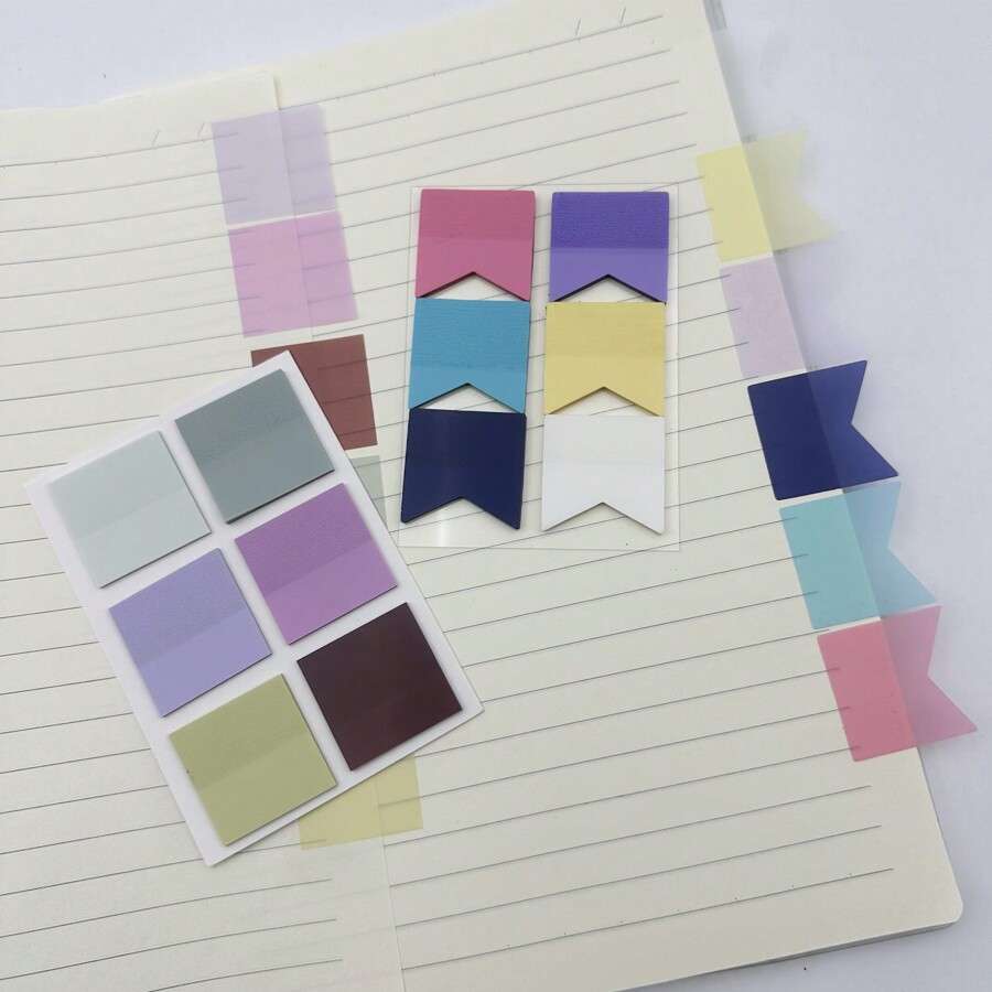 180/300/720sheets Morandi Colors Sticky Note Tabs For Book Annotation ...