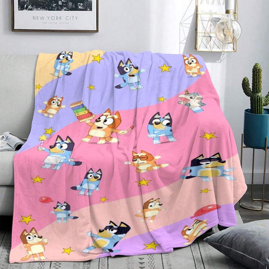 Bluey Authorized Comfortable And Lovely Home Textile Blanket For Office ...