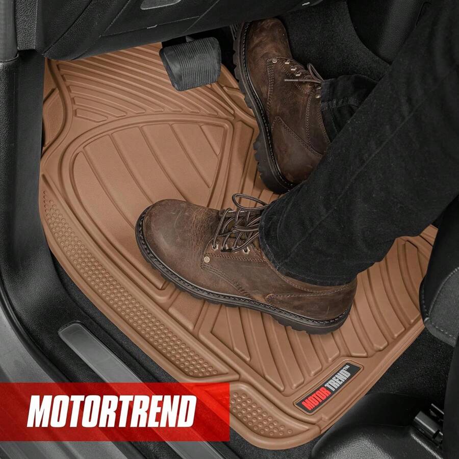 Motor Trend FlexTough Performance All Weather Rubber Car Floor Mats - 3 ...