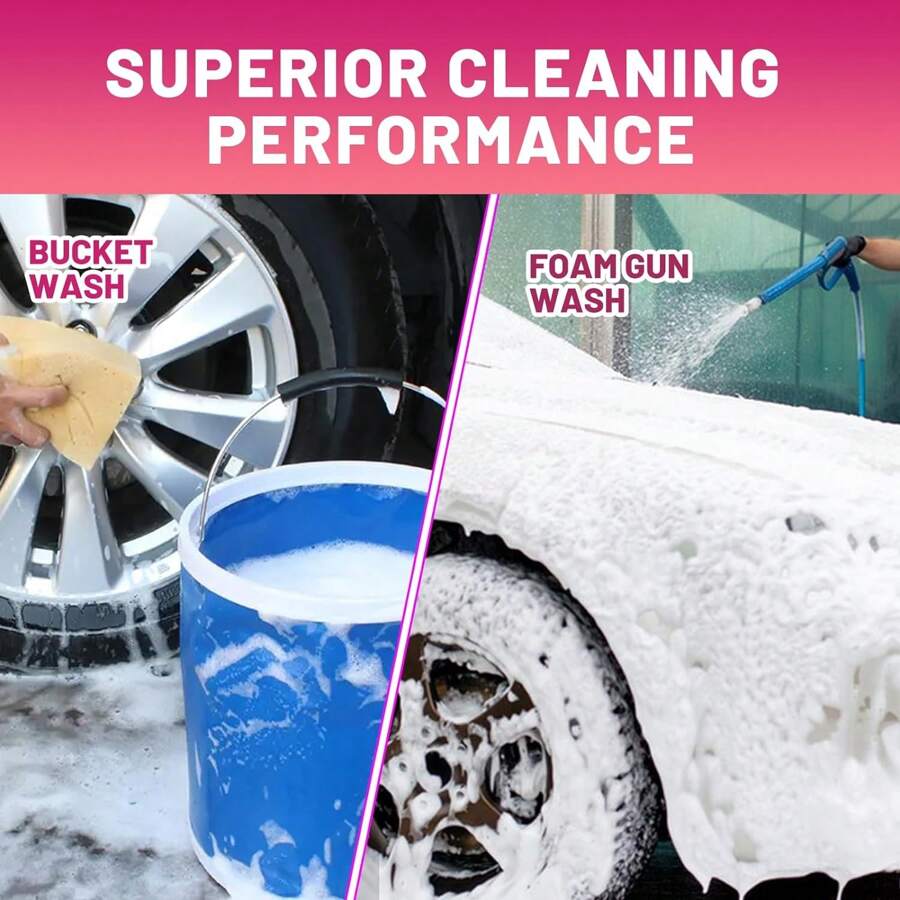 DELUXE CAR WASH& COATING:KIT 6 IN 1 Car Wash Soap & Ceramic Coating Spray Kit High Foaming ...