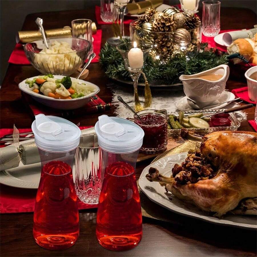 1pc Clear Water Bottle Juice Beverage Cans For Cold Juice Containers, Clear Narrow Neck Beverage ...