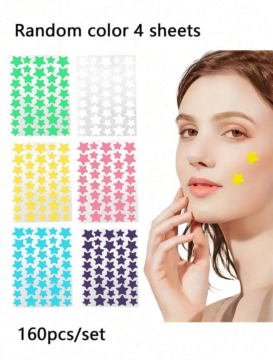 320pcs-Cartoon Facial Cover Colored Stickers,Hydrogel Patch, Essential ...