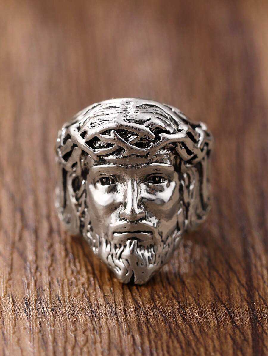 1pc Venus Half Face Ring, Exaggerated Creative Personality Opening Ring ...