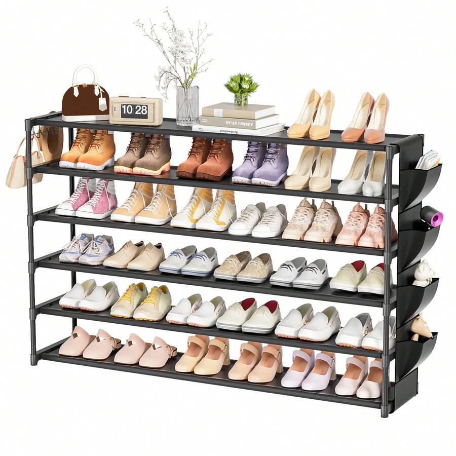 Long Shoe Rack, Sturdy Shoe Rack For Closet, Entryway, Large Storage ...