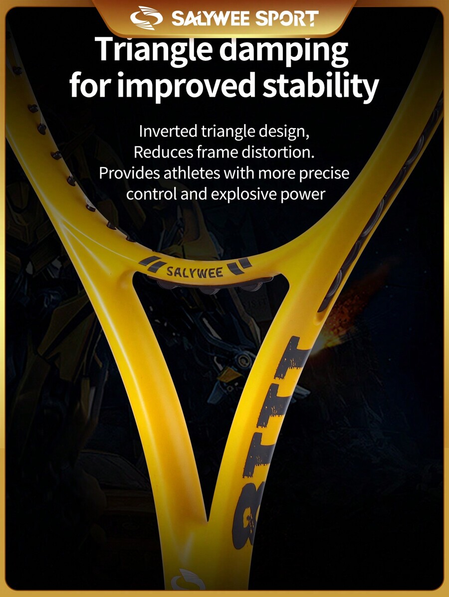 SALYWEE 1pc BEE Series Tennis Racket Carbon Fiber Tennis Racket With ...