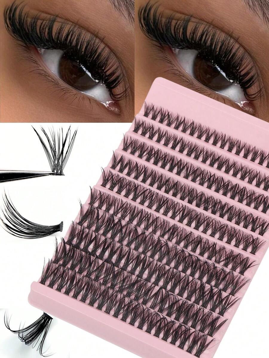 Mixed Length (60d And 80d) Natural Soft And Curled Eyelash Extensions ...