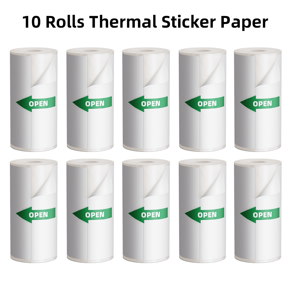 10 Rolls Thermal Printing Paper 57mm Width Printing White Color ...