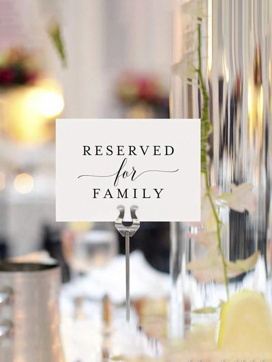 20pcs White Minimalist Place Cards For Wedding, Folding Reservation ...