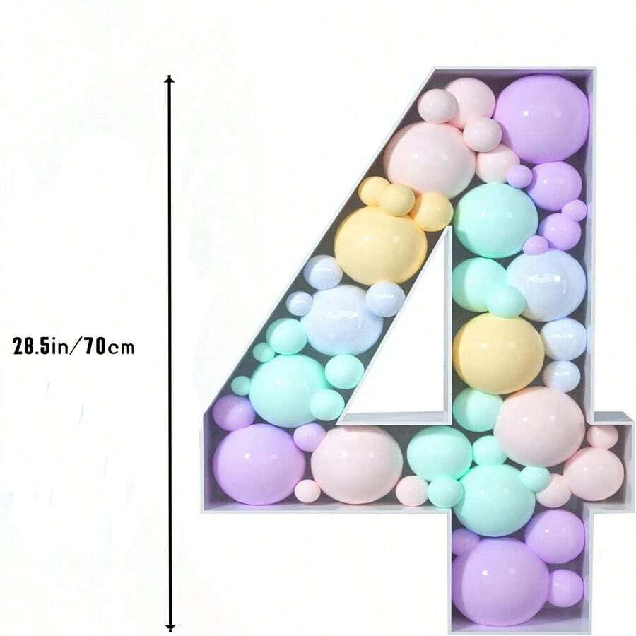1pc Mosaic Balloon Number, 28-Inch Balloon Box, Large Cardboard Eye ...