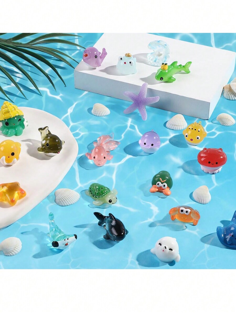 5/10/20/30pcs Mini Ocean Resin Animals Tiny Sea Animals Figurines ...