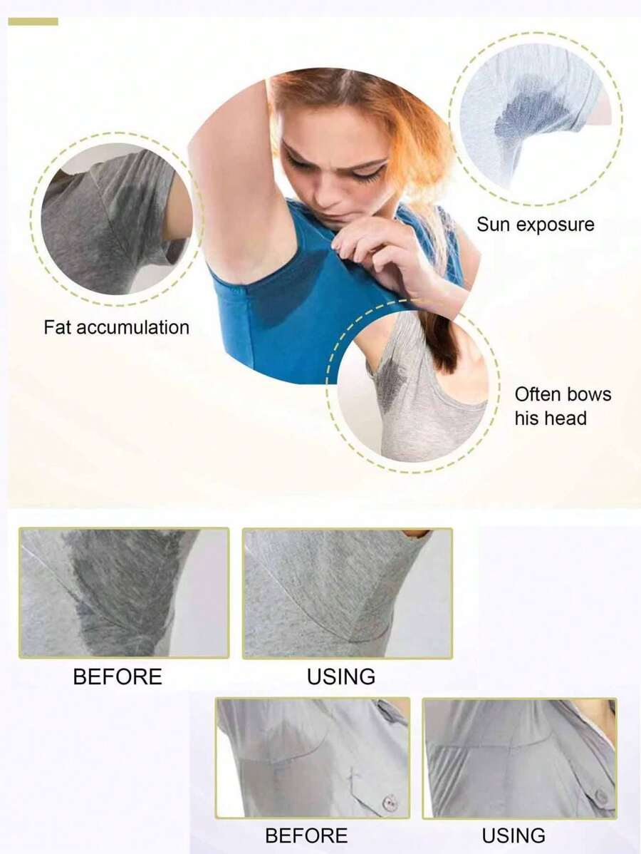 10 Pairs Underarm Sweat Absorbing Pads, Ultra-Thin Hidden Armpit Sweat ...