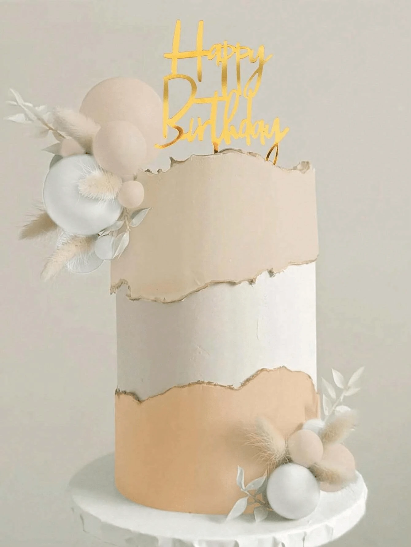 10 Pieces/50 Pieces Ball Cake Toppers, Boho Style Cake Toppers Rose ...