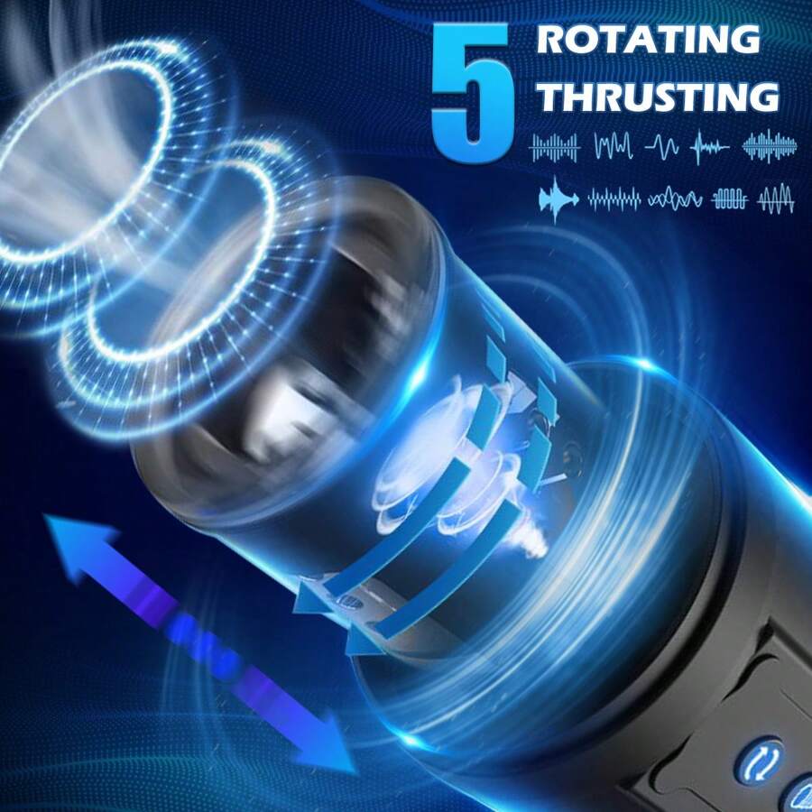 Automatic Male Masturbator Sex Toys For Men Male Masturbators Cup With 5 Thrusting And 5 Rotating