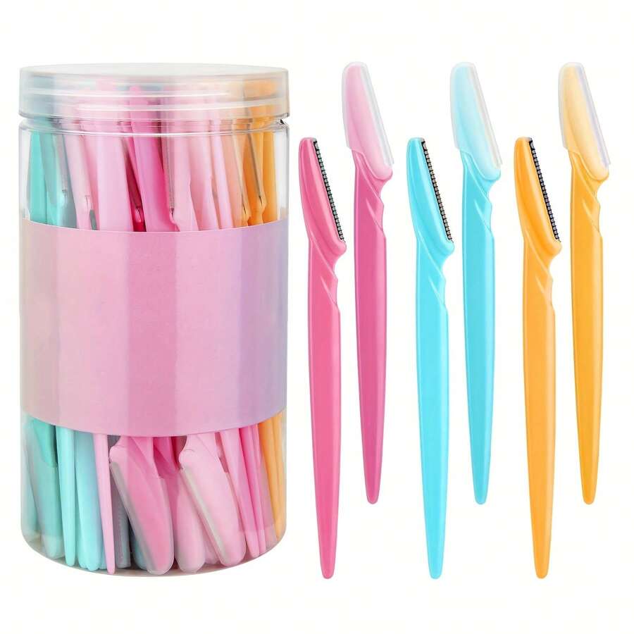 66 Pcs Professional Precision Eyebrow Razor Set - Ultra-Sharp ...