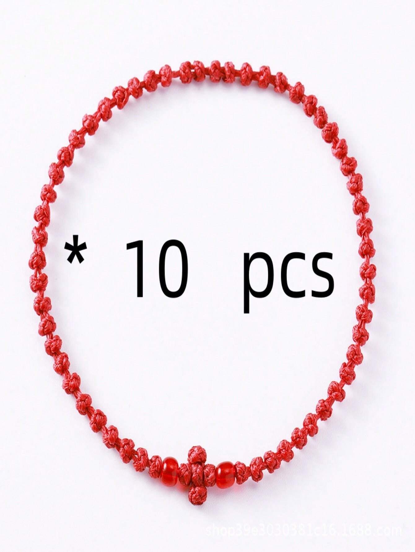 10 pièces Collier de prière avec croix orthodoxe grecque tressé à la ...