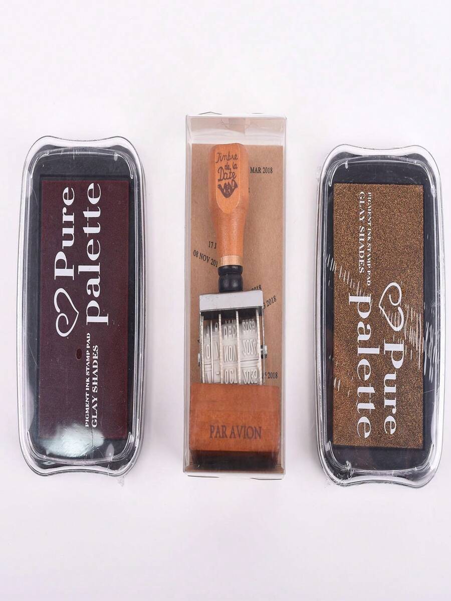 2 Boxes Retro Color Water-Based Ink Pad, Colorful DIY Finger Painting ...