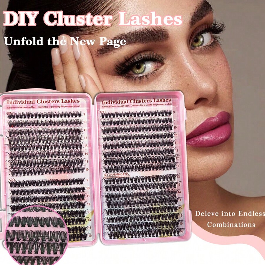 Lash Clusters DIY Eyelashes Extensions Kit, D Curling Eyelashes ...