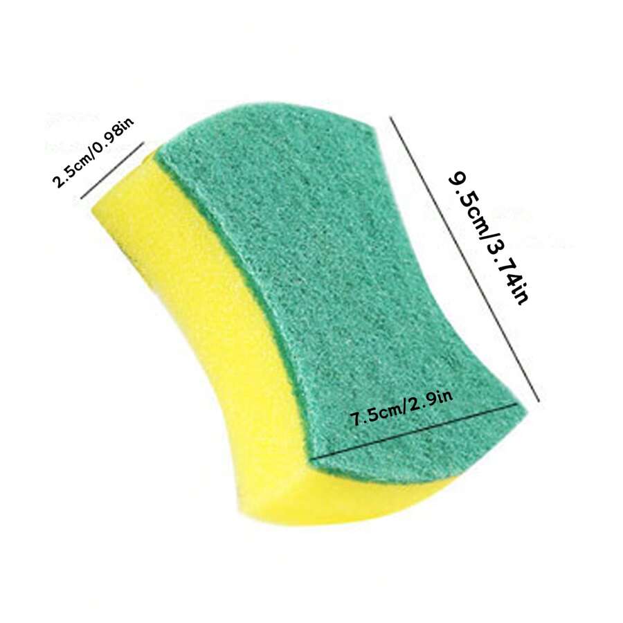 24pcs Dual-Sided Cleaning Sponges, Thick Sponge Scouring Pads For ...