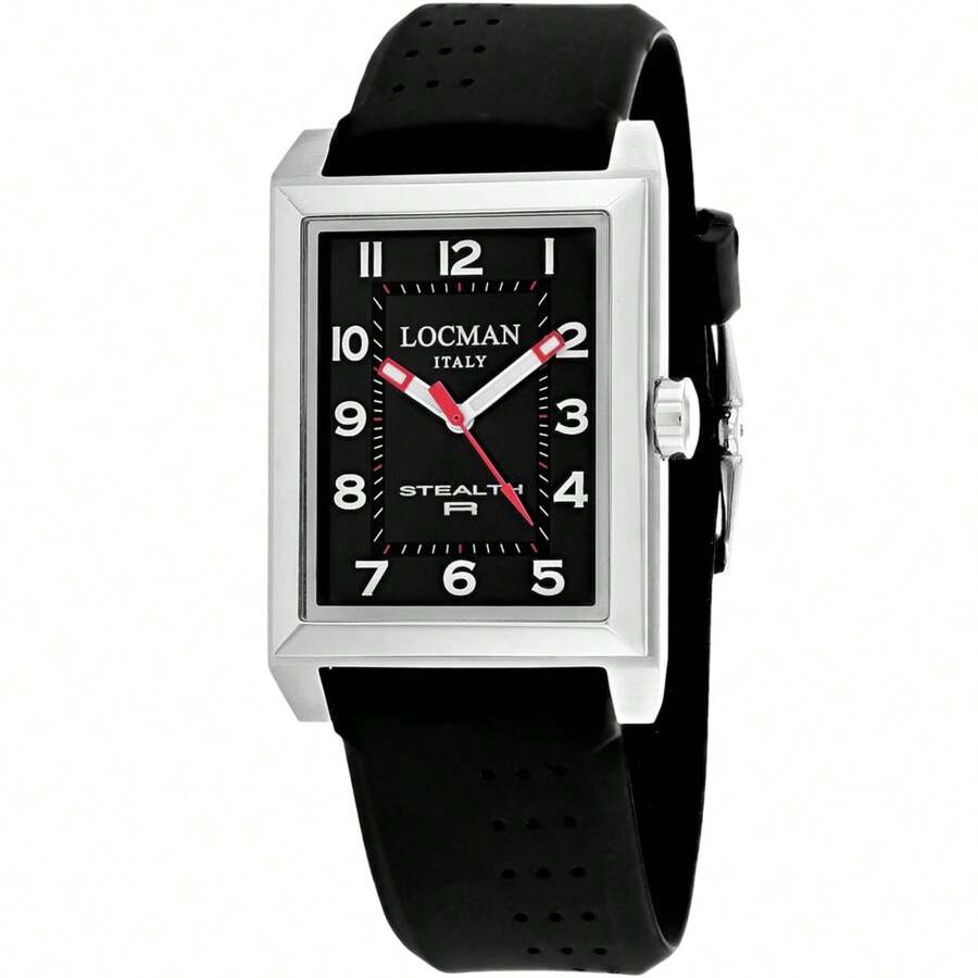 Locman Womens Stealth Watch Titanium Silicone Black Dial Quartz ...