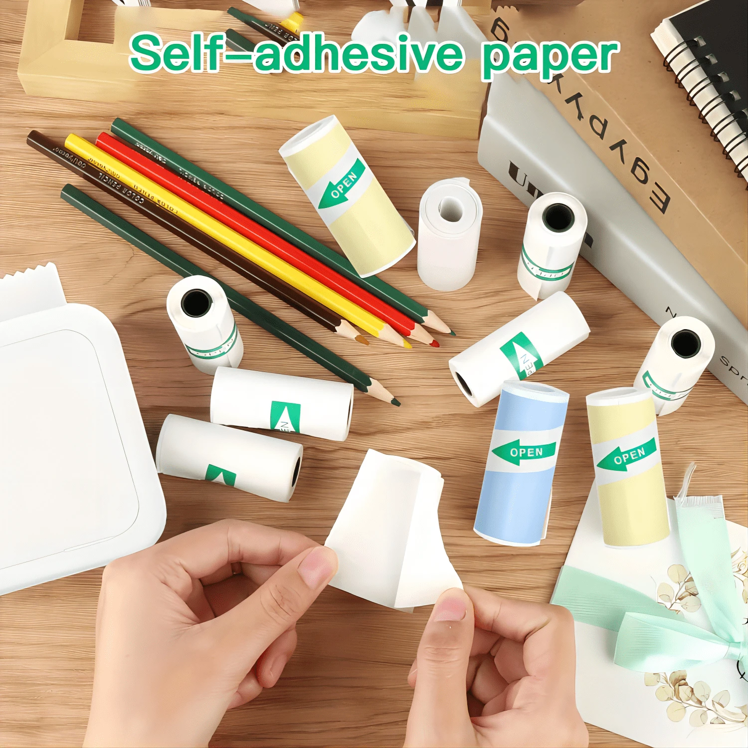 15pcs Mini Printing Paper (Thermal Paper With Multi-Color Sticker Paper ...