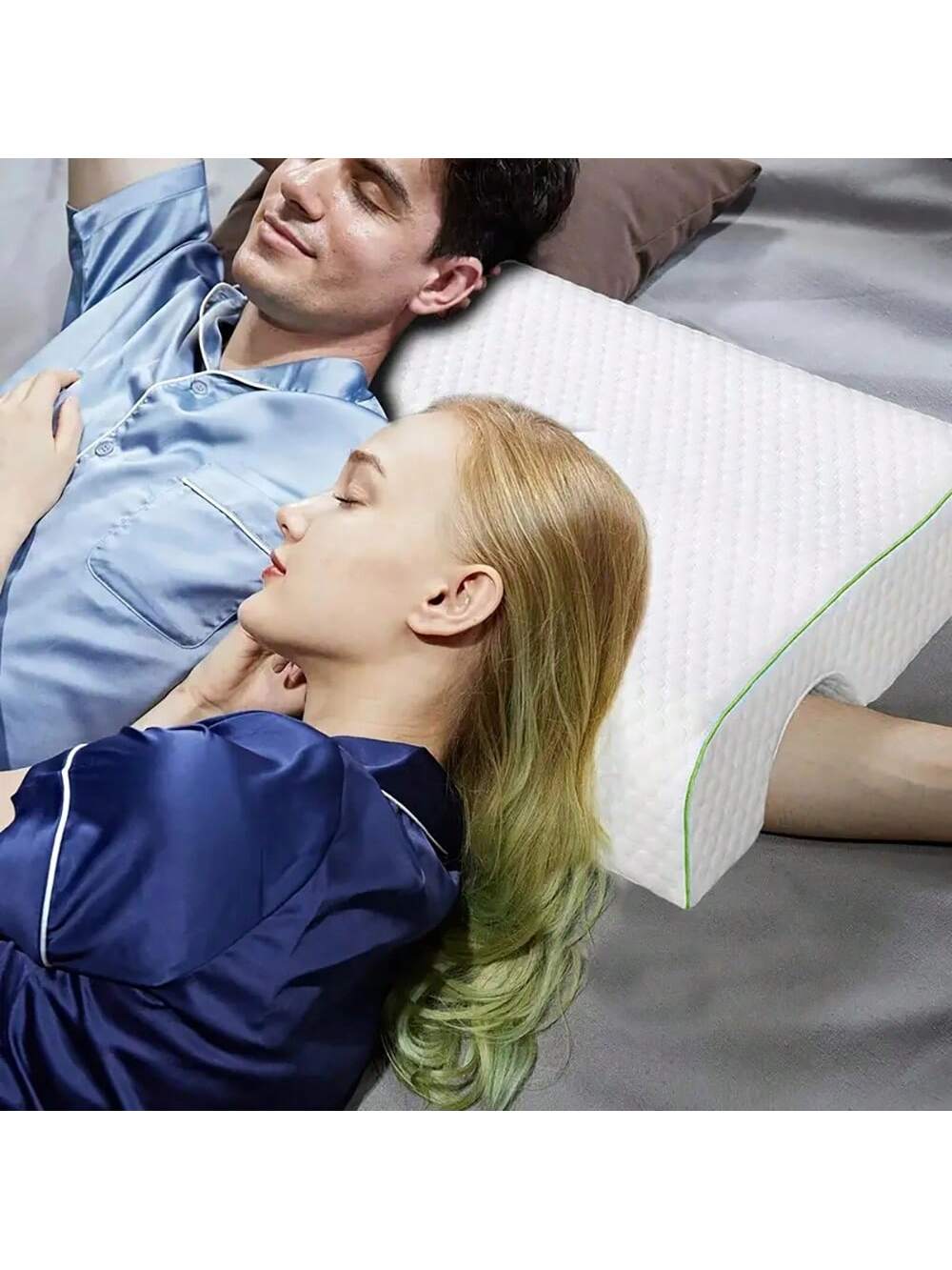 Left And Right Curved Memory Foam Pillow: Slow Rebound Memory Foam Used ...