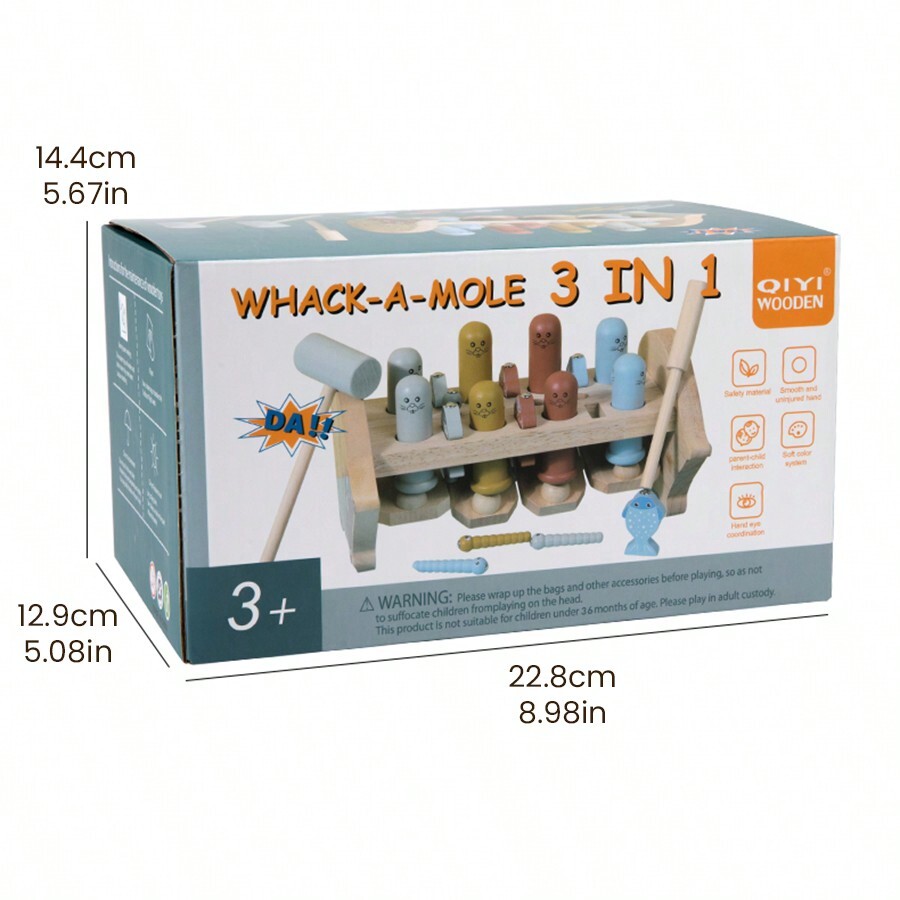 One Color Box Packed, 3 In 1 Whac-A-Mole Game, Multiple Play Methods ...