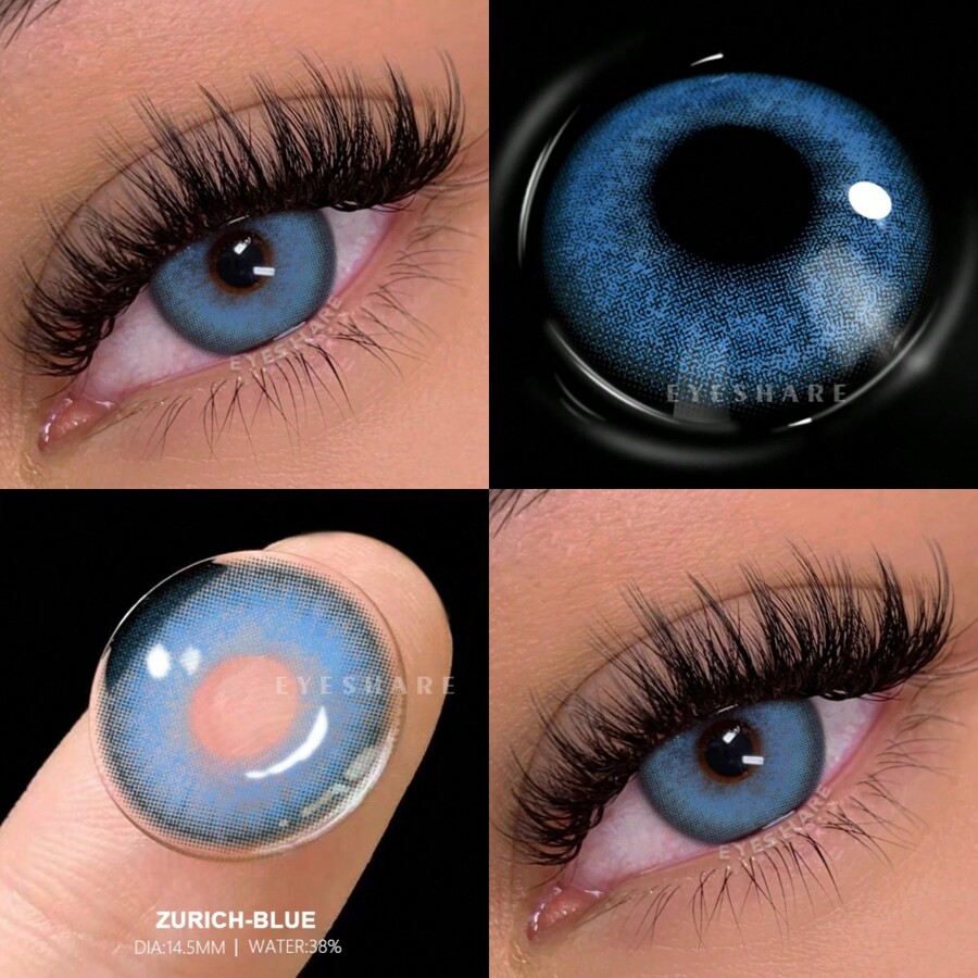 EYESHARE New Natural Colored Contact Lens For Eyes 1 Pair Blue Contact ...